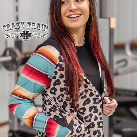 Crazy Train | Tops | Crazy Train Savage Serape Zipup Hoodie Jacket ...